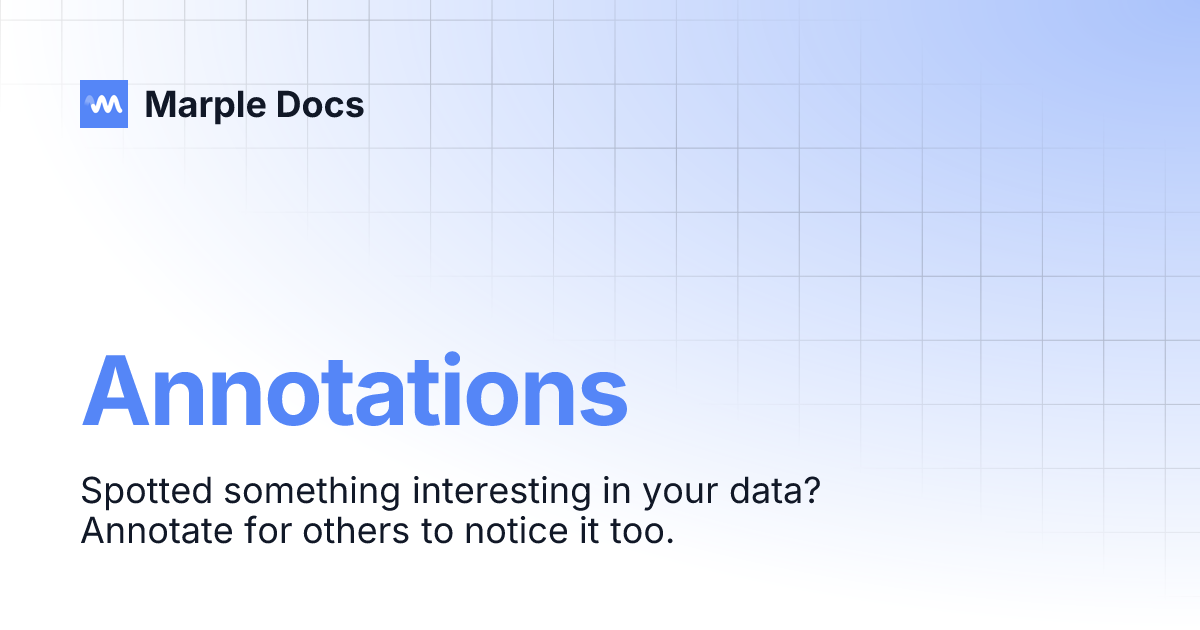 Annotations | Marple Docs